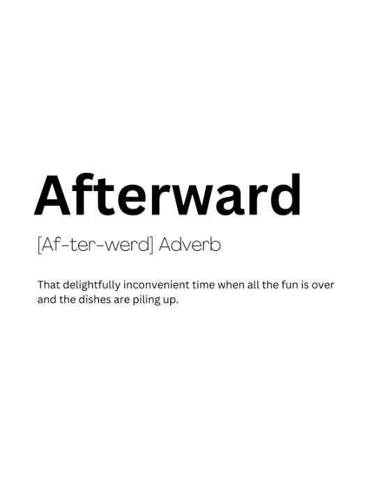 Afterward Dictionary Definition - Dictionary Art - Digital Art & AI ...