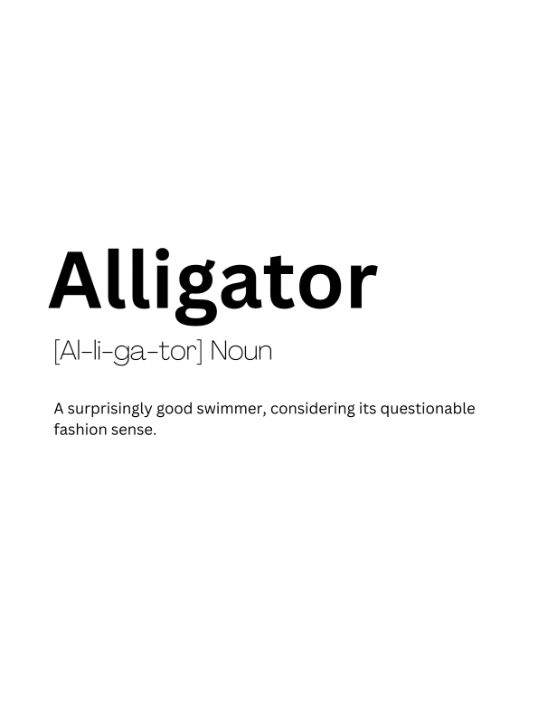 Alligator Dictionary Definition - Dictionary Art - Digital Art & AI ...