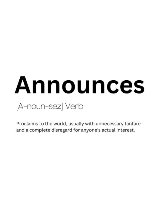 Announces Dictionary Definition - Dictionary Art - Digital Art & AI ...