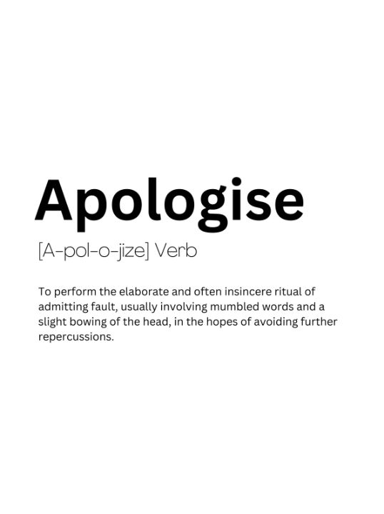 Apologise Dictionary Definition - Dictionary Art - Digital Art & AI ...