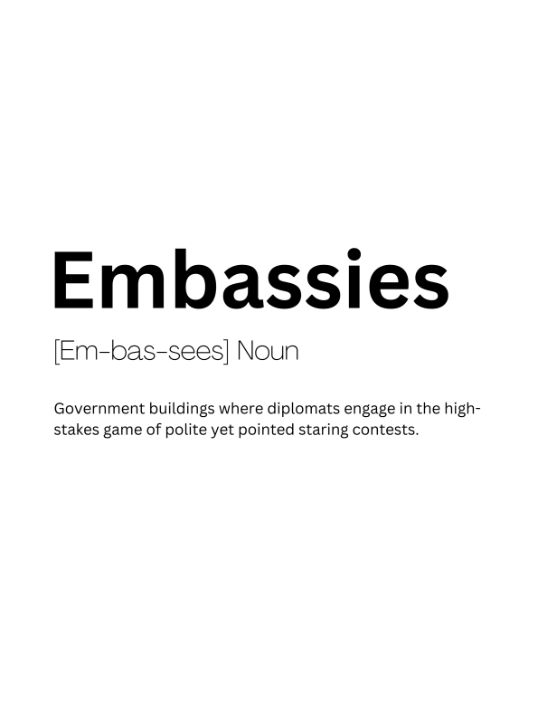 Embassies Dictionary Definition - Dictionary Art - Digital Art & AI ...