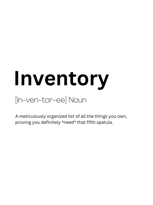 Inventory Dictionary Definition - Dictionary Art - Digital Art & AI ...