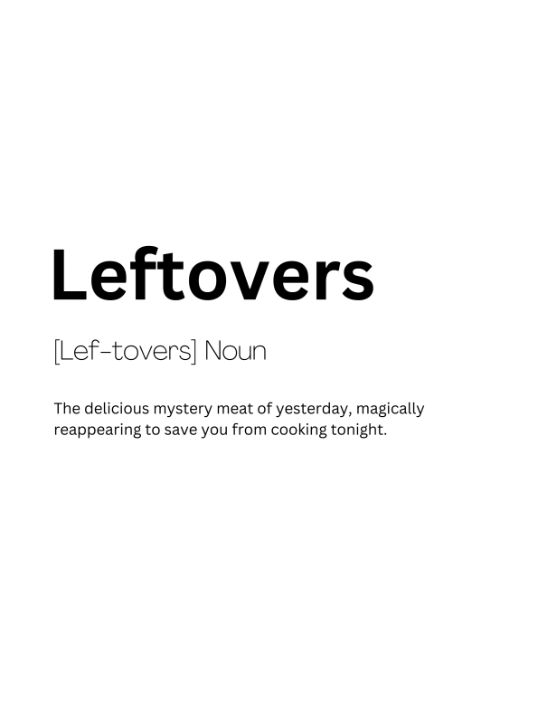 Leftovers Dictionary Definition - Dictionary Art - Digital Art & AI ...