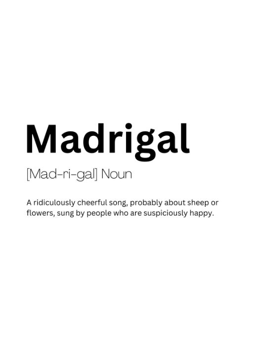 Madrigal Dictionary Definition - Dictionary Art - Digital Art & AI ...