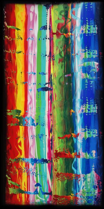Colorful abstract stripes painting - Abstract art - Paintings & Prints ...