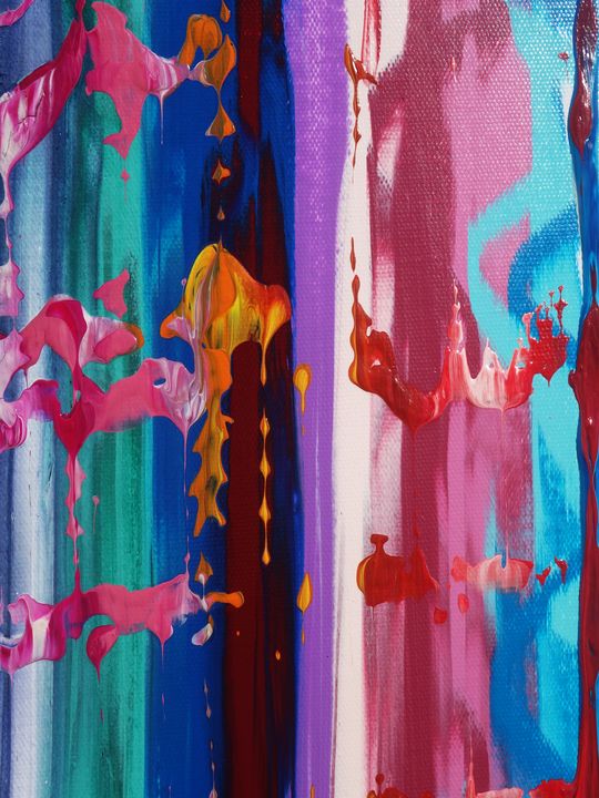Colorful abstract stripes painting - Abstract art - Paintings & Prints ...