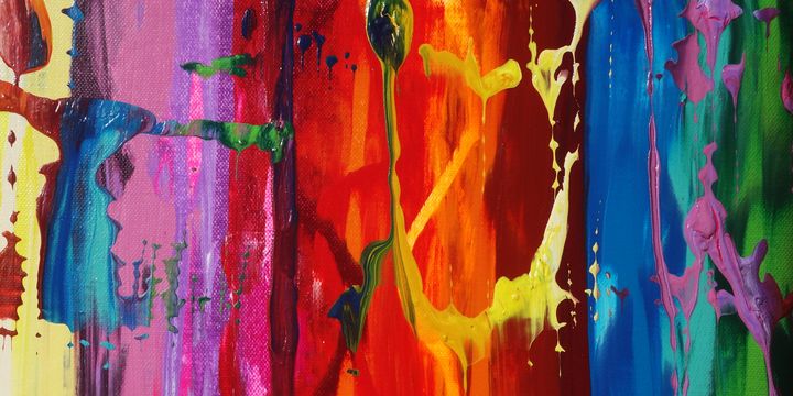 Colorful abstract stripes painting - Abstract art - Paintings & Prints ...