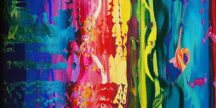 Colorful abstract stripes painting - Abstract art - Paintings & Prints ...