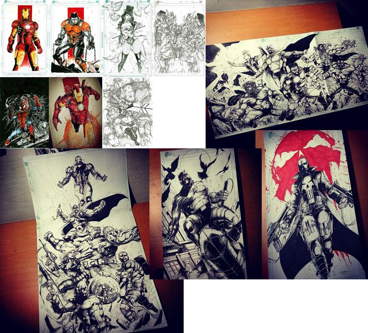 LOTS FOR SALE - Von Randal - Drawings & Illustration, People & Figures ...