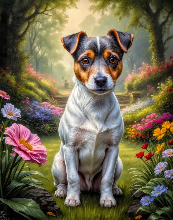 Poppy Jack Russell Dog Portrait - Heart and Soul Art - Paintings ...