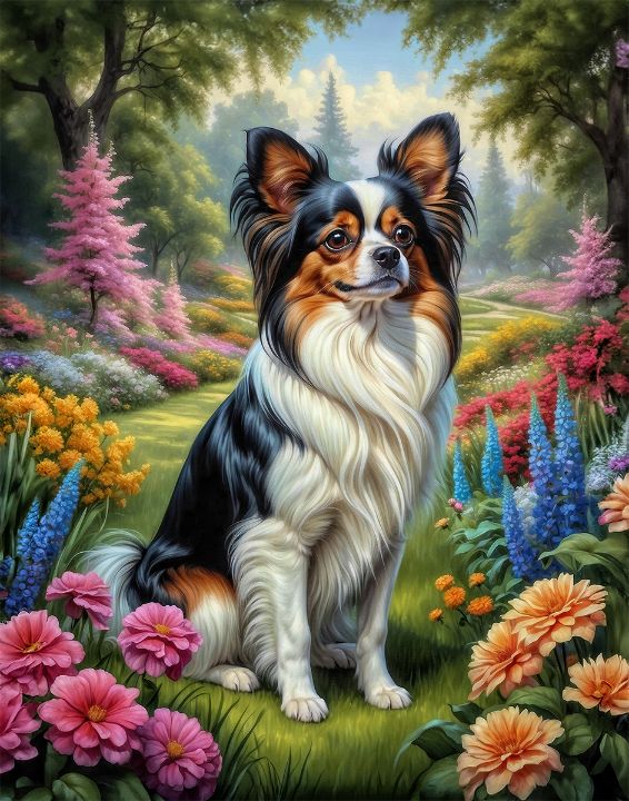Tilda Papillion Dog Portrait - Heart and Soul Art - Paintings & Prints ...