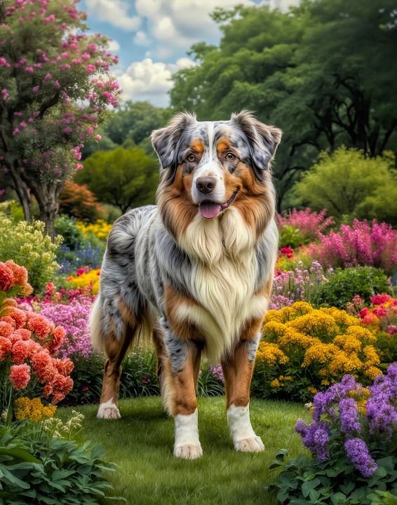 Lucy Australian Shepherd Dog Art - Heart and Soul Art - Paintings ...