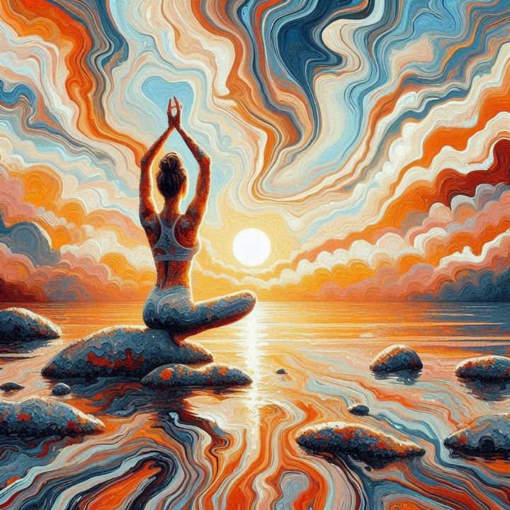 Yoga for Mindfulness - Abstract Bliss - Digital Art, Abstract ...