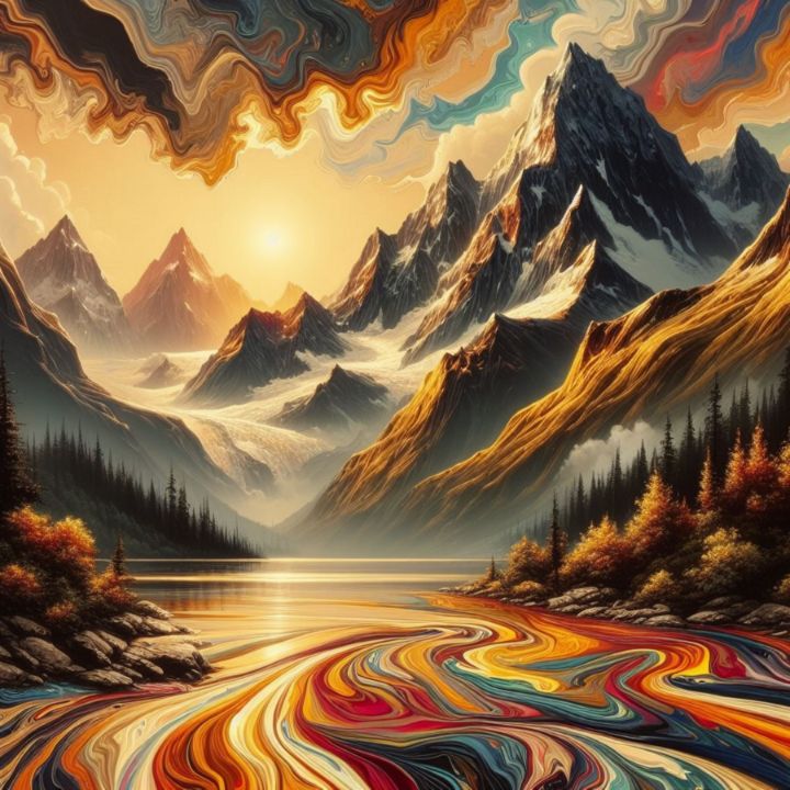 Abstract Valley 1 - Abstract Bliss - Digital Art & AI, Abstract ...