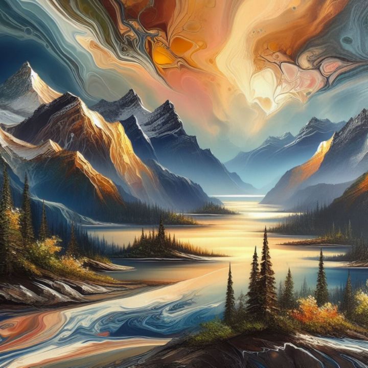 Abstract Valley 2 - Abstract Bliss - Digital Art & AI, Abstract ...