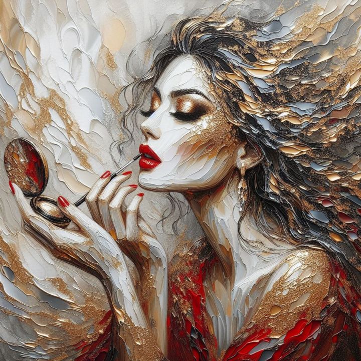 Gilded Glamour - Abstract Bliss - Digital Art & AI, Abstract ...