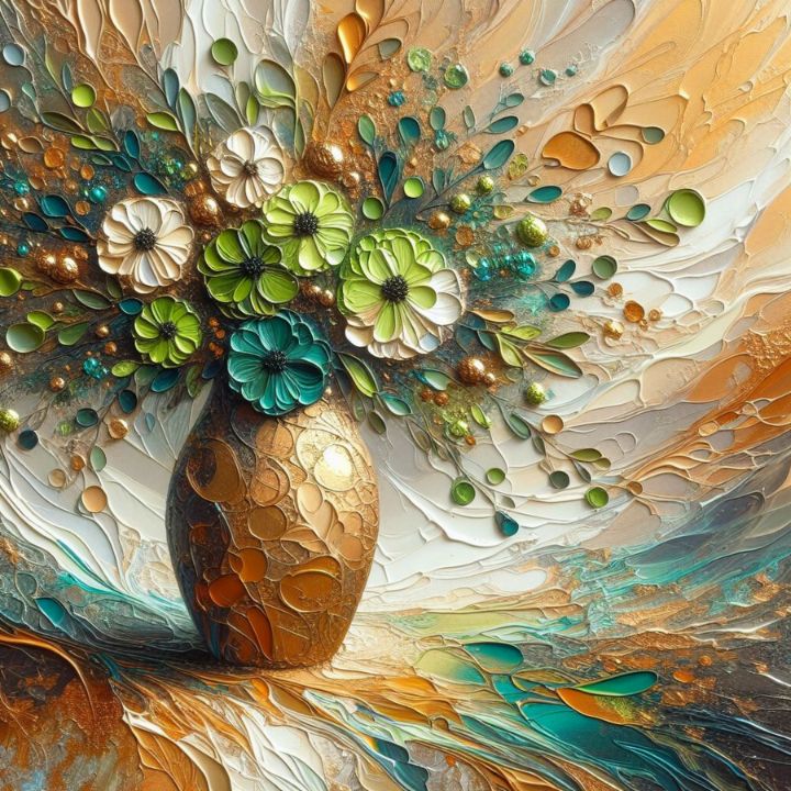 Bouquet in Bloom - Abstract Bliss - Digital Art & AI, Flowers, Plants ...