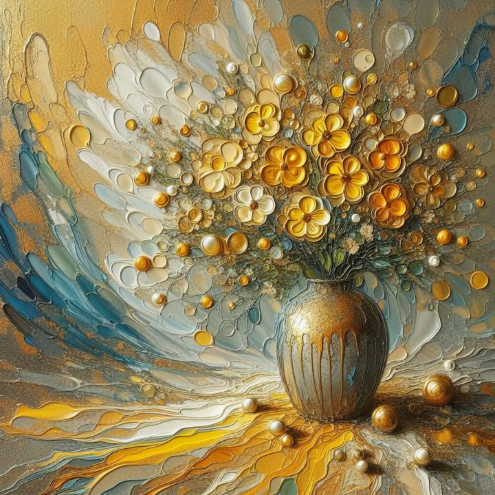 Floral Arrangement - Abstract Bliss - Digital Art & AI, Flowers, Plants ...