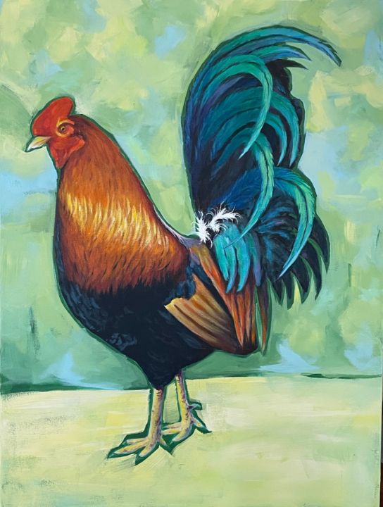 Little Red Rooster - Stacey Monteleone Art - Paintings & Prints ...