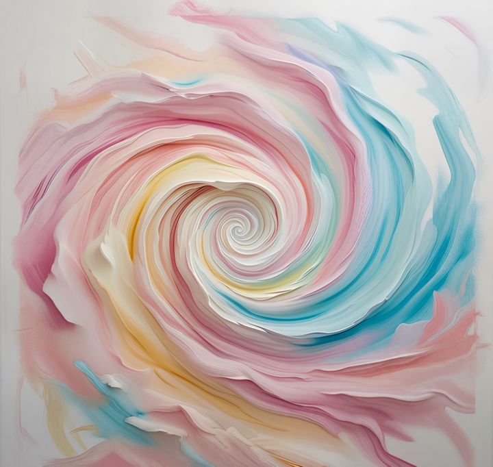 Pastel Swirl Abstract Painting - DreamWall Studio - Paintings & Prints ...