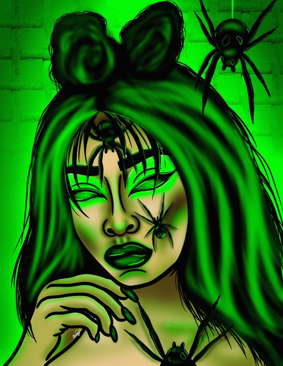 Arachnophobia - Digital Art by Chrissy Adam - Digital Art & AI, People ...