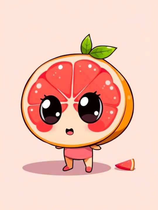 Cute Grapefruit Character - A.D. Digital Art - Digital Art & AI ...