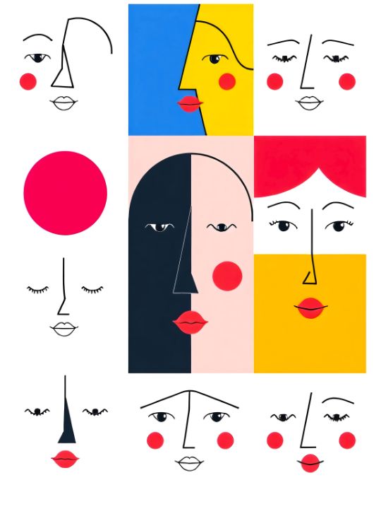 Abstract Faces Illustrations - A.D. Visual Digital Art - Digital Art ...