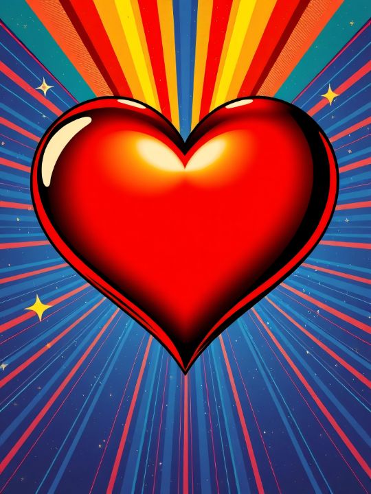 Glossy Red Heart Illustration - A.D. Visual Digital Art - Drawings ...