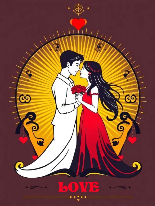 Romantic Love Couple Illustration - A.D. Digital Art - Digital Art & AI ...