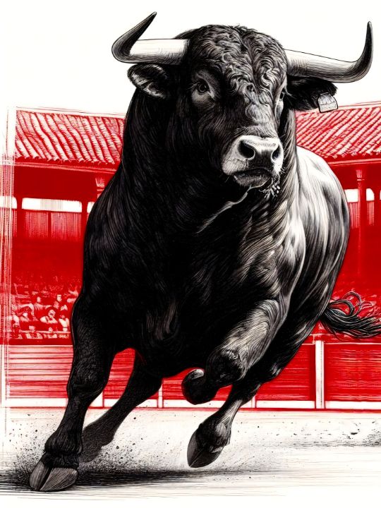 Toro Bull Run in Arena - A.D. Visual Digital Art - Digital Art & AI ...