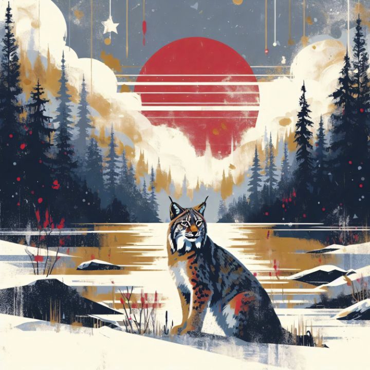 Lynx in Winter Twilight - A.D. Digital Art - Digital Art & AI, Animals ...