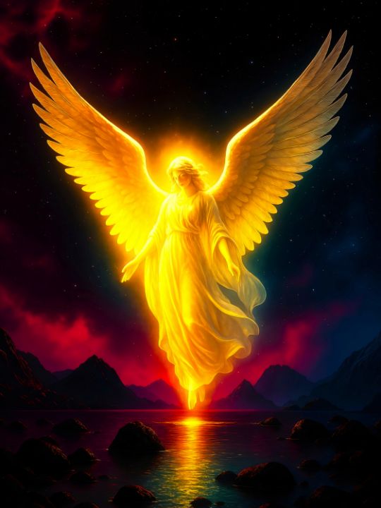 Celestial Guardian in Golden Light - A.D. Digital Art - Digital Art ...