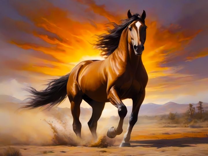 Brown Beautiful Mustang in the Wild - A.D. Visual Digital Art - Digital ...