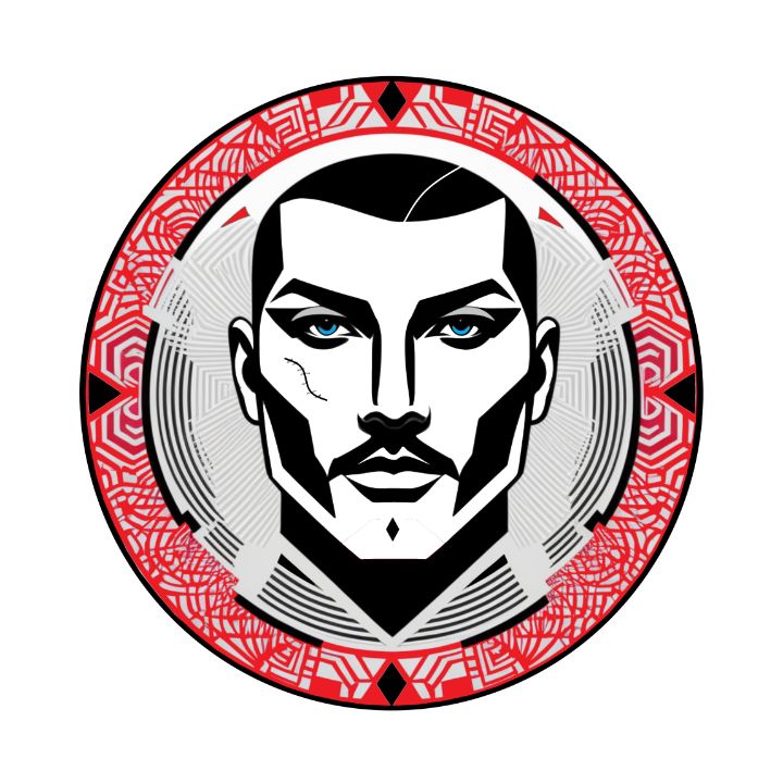 Gangster Face - Round Illustration - A.D. Visual Digital Art - Drawings ...