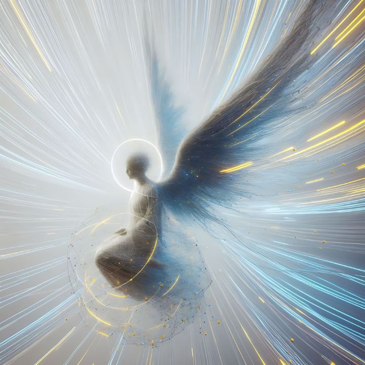 Floating Angel - Bright Light Stream - A.D. Visual Digital Art ...