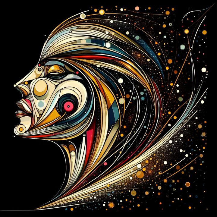 Abstract Human Head Color Art - A.D. Visual Digital Art - Drawings ...