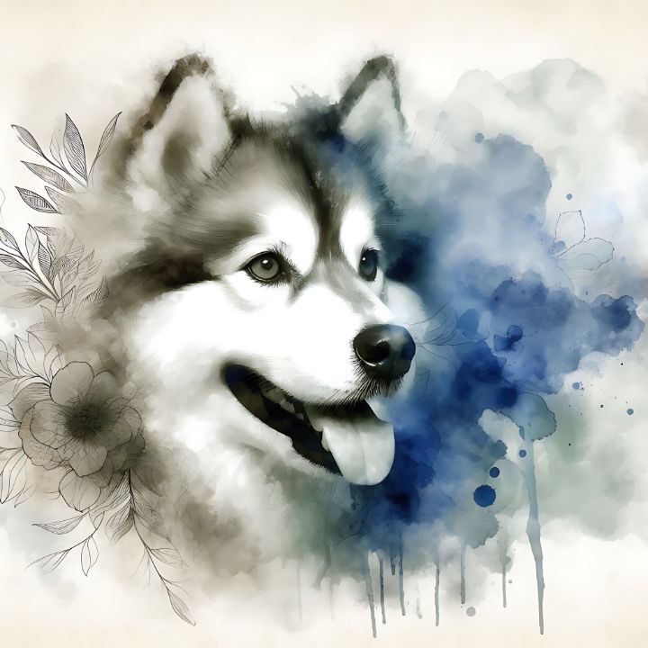 Creative Siberian Husky Portrait - A.D. Digital Art Creation ...