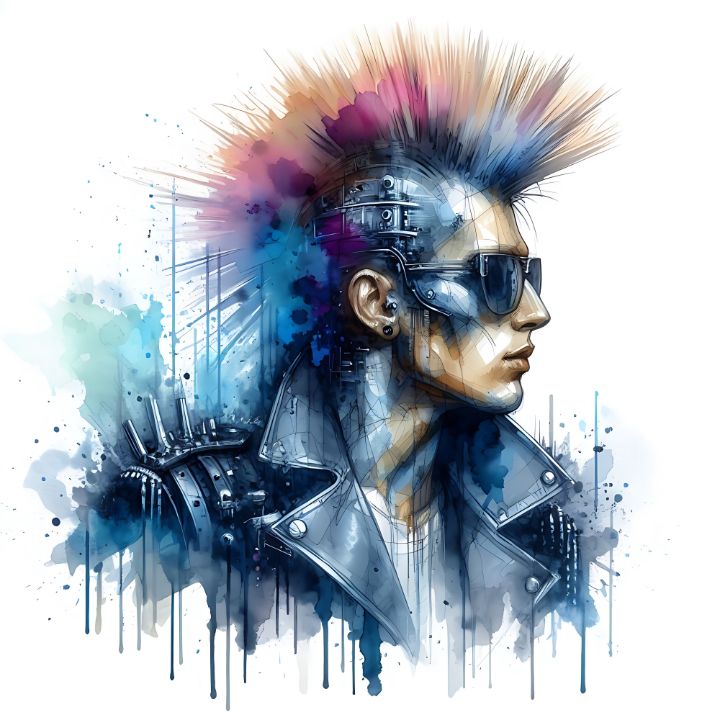 Creative 80´s Punk Portrait Painting - A.D. Visual Digital Art ...