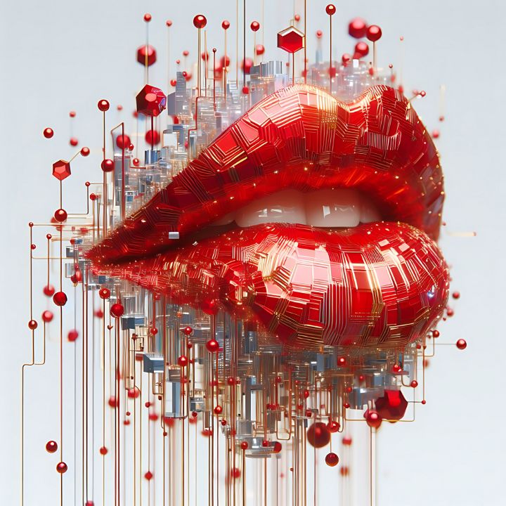 Digital Red Lips Illustration - A.D. Visual Digital Art - Drawings ...