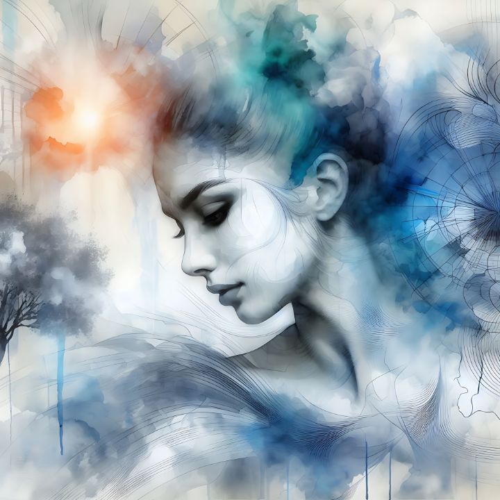 Creative Beauty Portrait Drawing - A.D. Visual Digital Art - Paintings ...