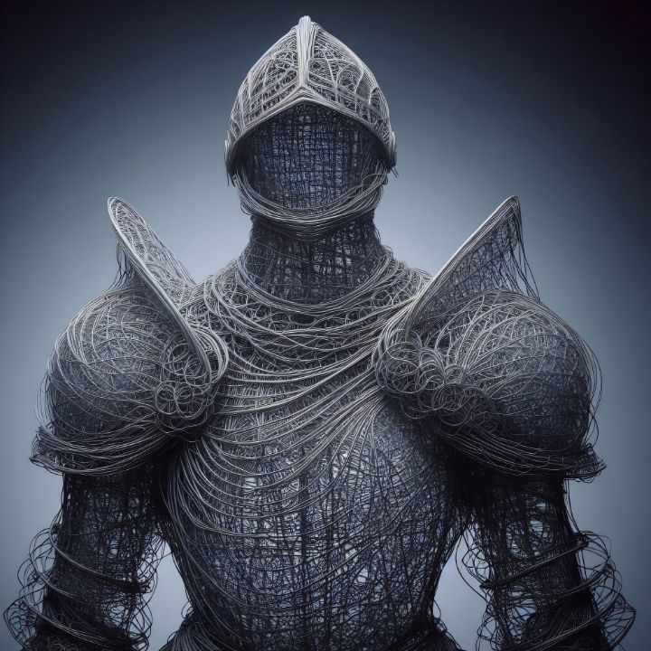 Knight Illustration- Wire Art - A.D. Visual Digital Art - Digital Art ...