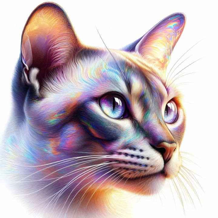 Burmese Cat Head Portrait - A.D. Visual Digital Art - Drawings ...