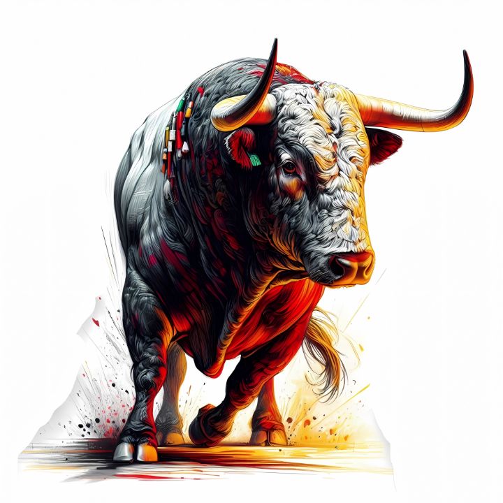 Spanish Torro Arena Bull -Portrait - A.D. Visual - Drawings ...