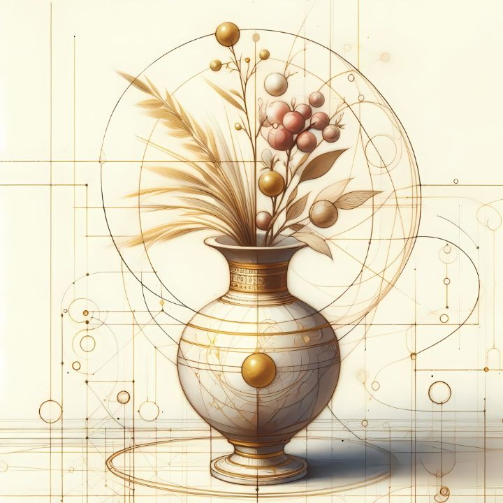 Plants in a Vase - Abstract Drawing - A.D. Visual - Drawings ...