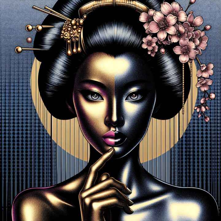 Creative Geisha Detail Drawing - A.D. Visual - Digital Art & AI, People ...