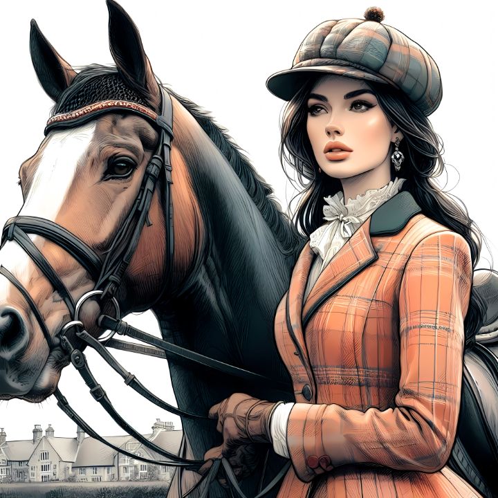 Irish Lady with Horse - Drawing - A.D. Visual Digital Art - Digital Art ...