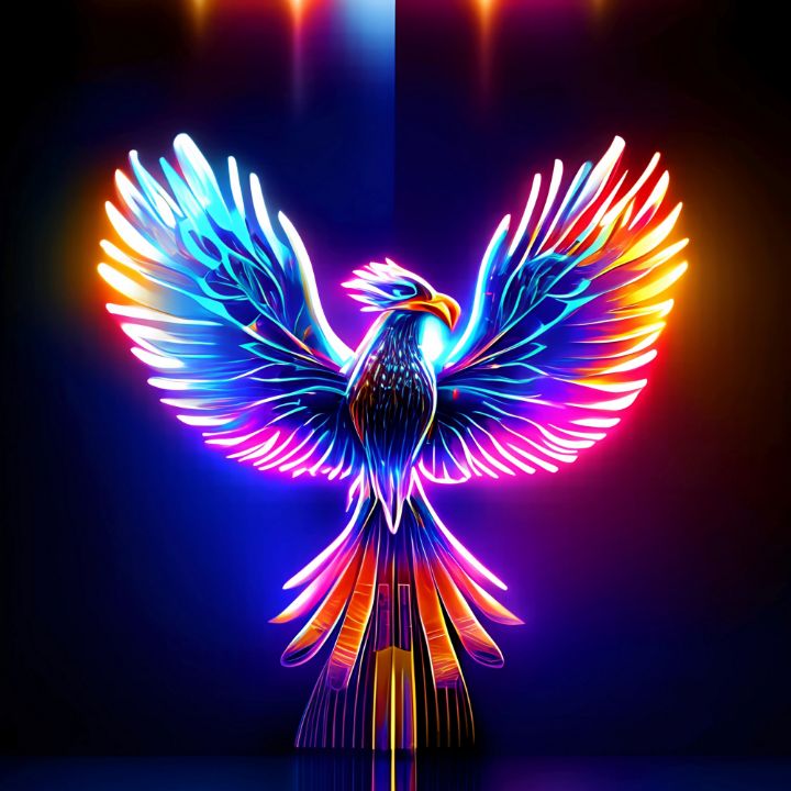 Colorful Phoenix Glow Art - A.D. Visual Digital Art - Drawings ...