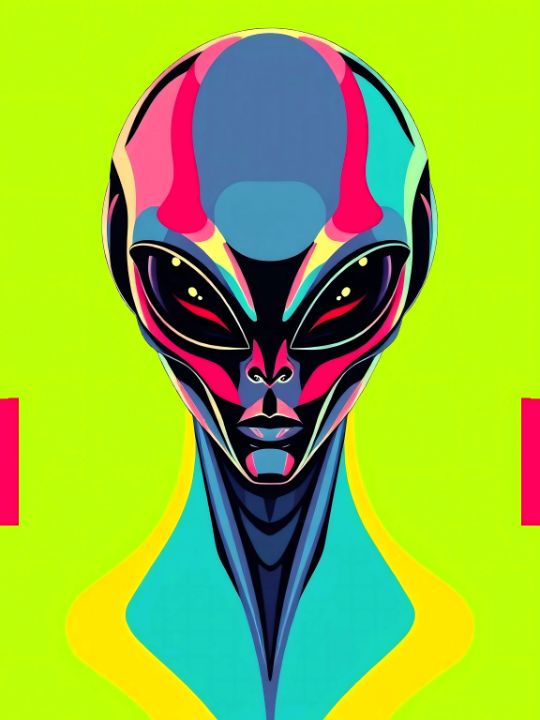 Vibrant Alien Art Print - A.D. Visual Digital Art - Digital Art & AI ...