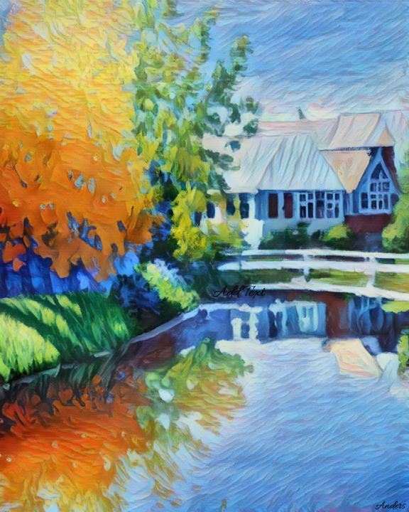 House On The Lake - Highland Park Art Gallery - Paintings & Prints ...