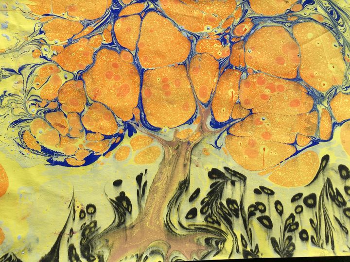 Golden tree - Aqua Sand Art - Paintings & Prints, Flowers, Plants ...